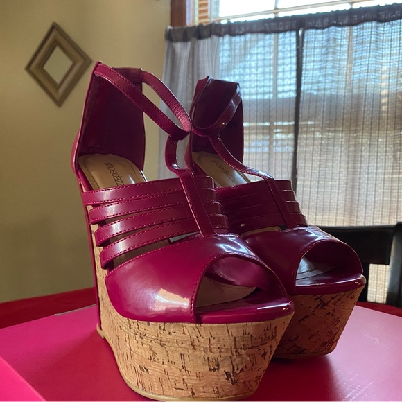 Shoe Dazzle | Shoes | Tamala 5 Inch Wedge Heel In The Color Magenta ...